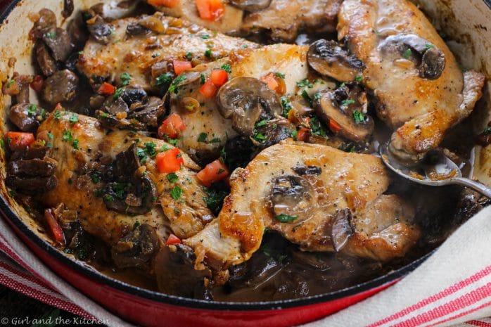 Healthy and Light Chicken Marsala...A One Pot Meal - Girl and the Kitchen