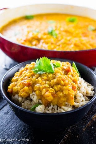 Yellow Lentil Dal with Curry - Girl and the Kitchen