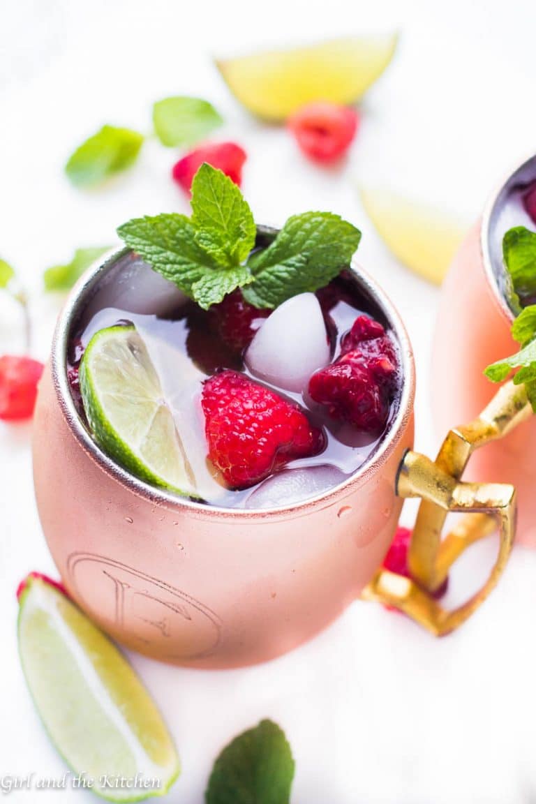 Raspberry Moscow Mule - Girl and the Kitchen