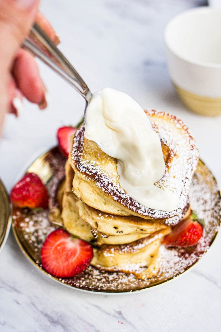 Ukrainian Easy Pancakes Oladushki Recipe - Girl and the Kitchen